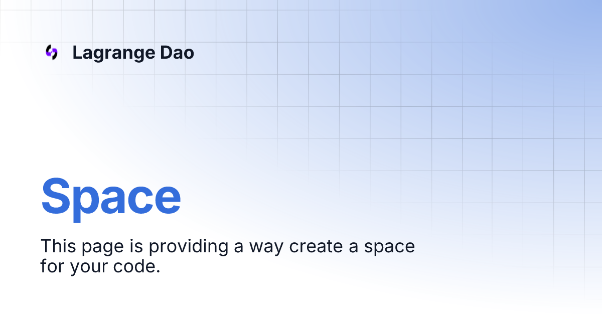 Space | Lagrange Dao
